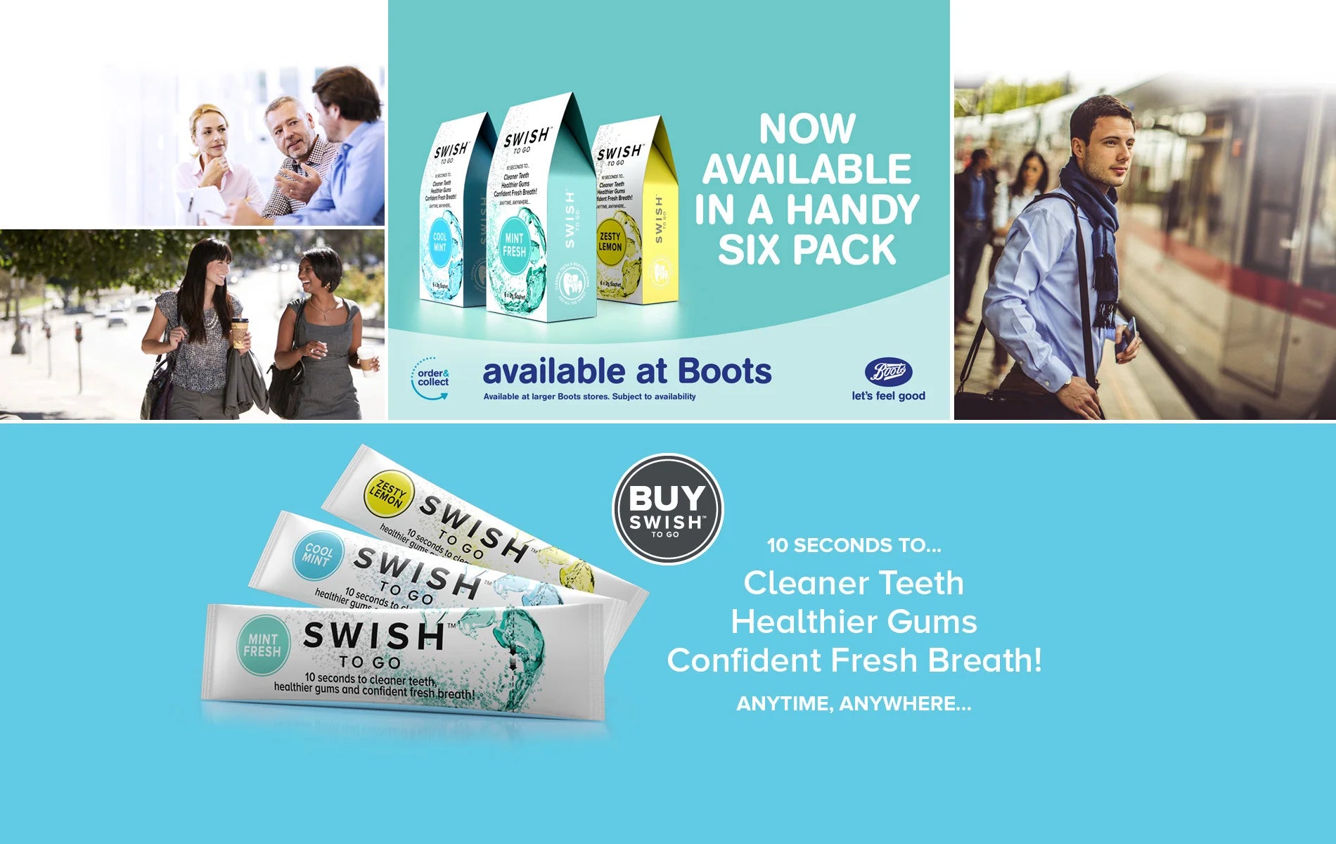 SWISH TO GO | For cleaner teeth, healthier gums and fresher breath